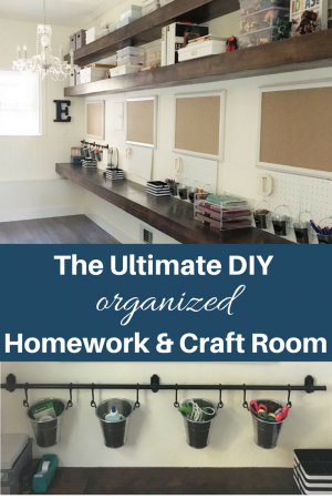 Simply Done: An Incredible DIY Homework & Craft Room - Simply Organized