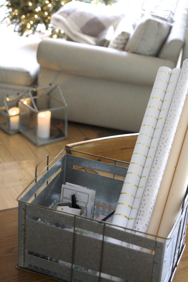 Beautiful and Portable Gift Wrap Station - Simply Organized
