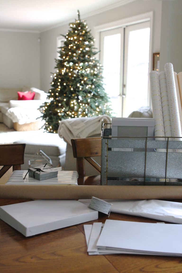 Beautiful and Portable Gift Wrap Station - Simply Organized