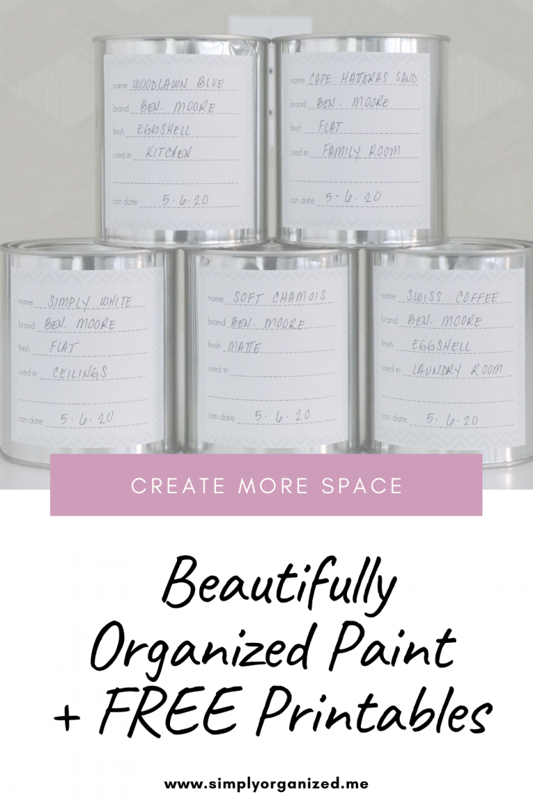 How To Organize Paint + Free Labels - Simply Organized