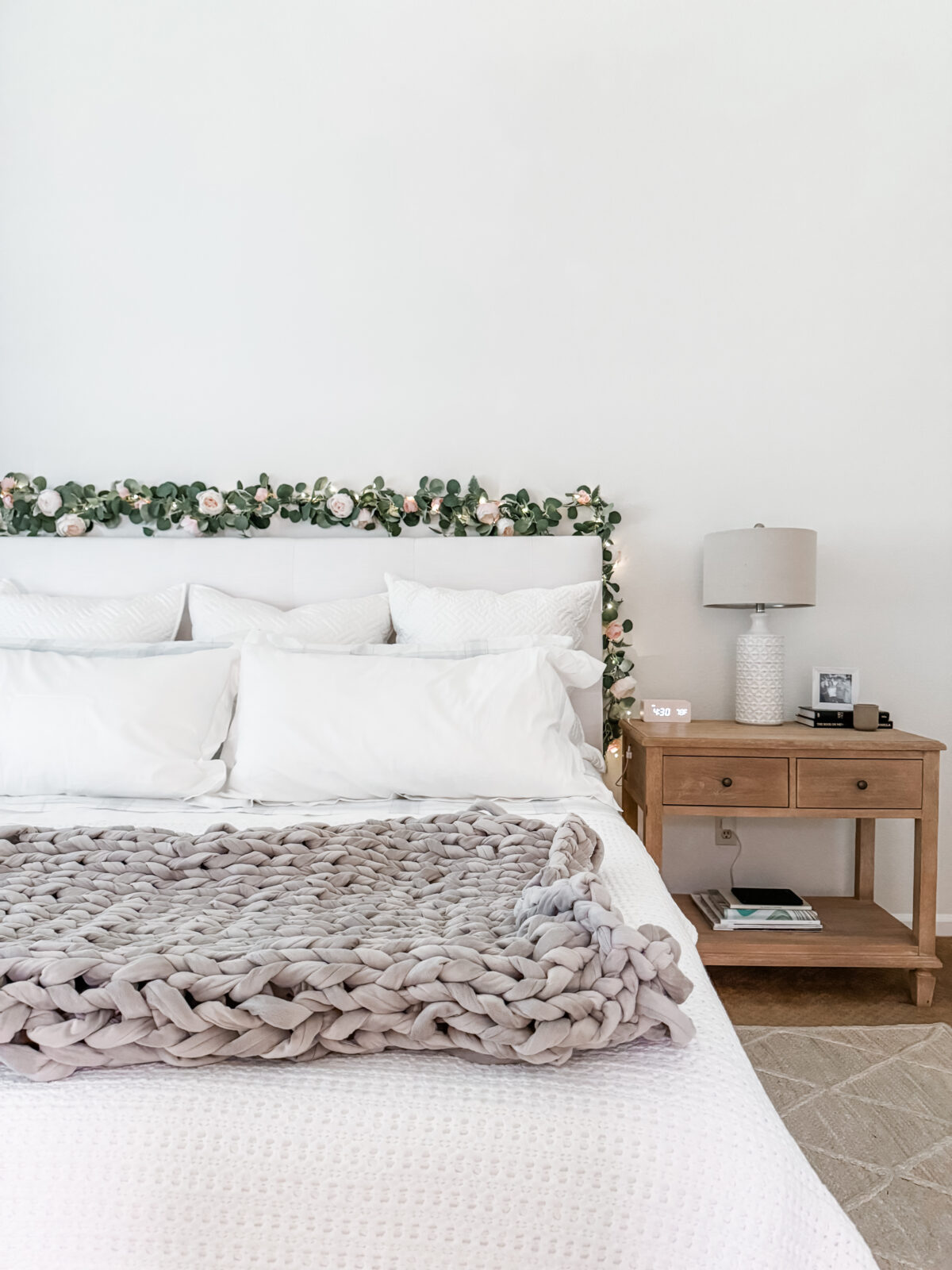 How To Organize Bedside Table Cords - Simply Organized