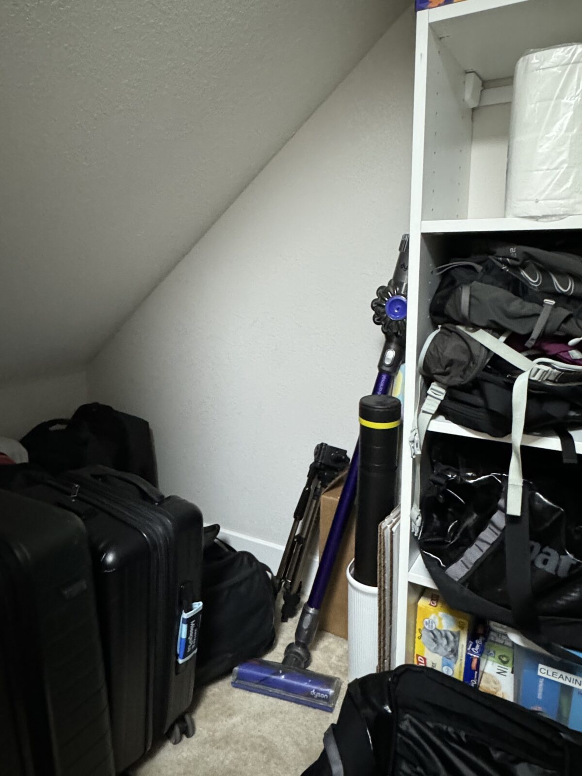 Add Storage In An Under Stairs Closet - Simply Organized